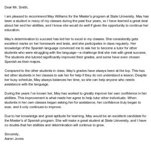 How to write a letter of recommendation for a student [Template ...