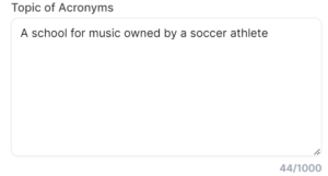 Acronym Generator - WriterBuddy