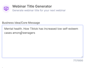 Webinar Title Generator - All Generators