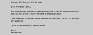 How To Write a Discount Offer Email (Templates, Examples & Tips ...