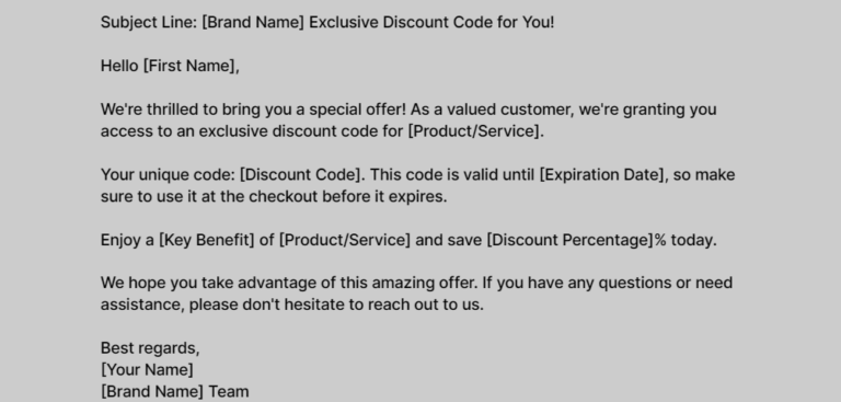 How To Write a Discount Offer Email (Templates, Examples & Tips ...
