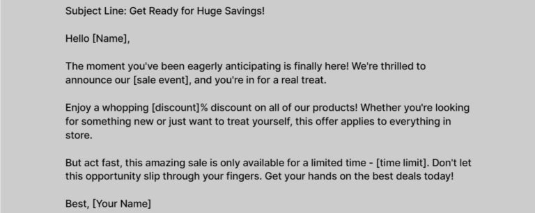 How To Write a Discount Offer Email (Templates, Examples & Tips ...