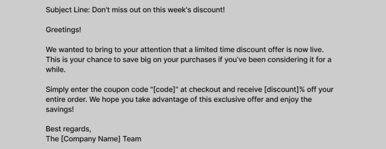 How To Write a Discount Offer Email (Templates, Examples & Tips ...